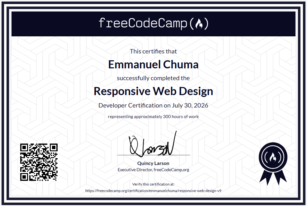 Emmanuel Chuma - Junior Full-Stack Developer